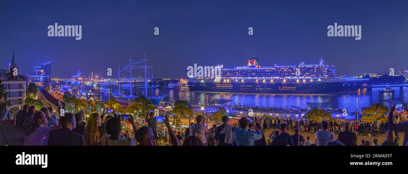 Hamburg, Germany - August 19, 2022: Blue Port Art Project from Michael ...