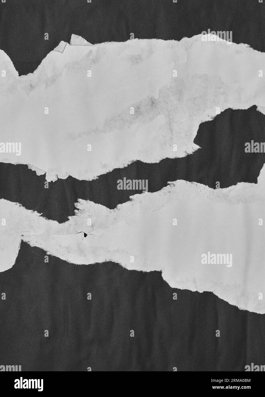 Black and White Torn Paper Collage Style, Ripped Paper Effect, Texture ...