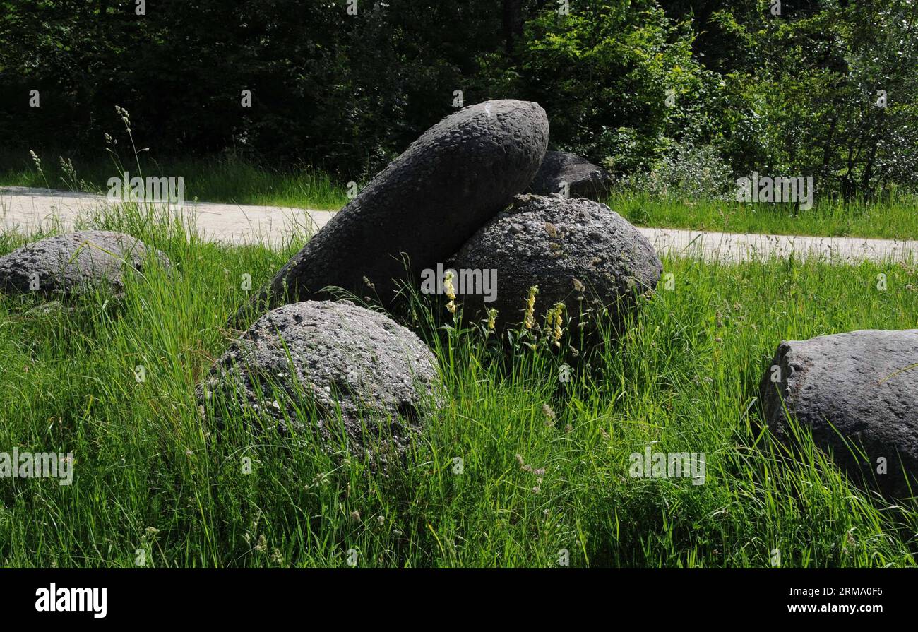 Photo taken on June 7, 2014 shows Trovanti , a kind of unique stones ...