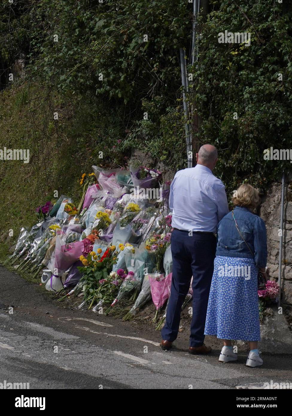 Flowers and tributes left at the scene in Clonmel, Co Tipperary where ...