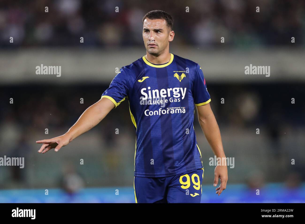 Federico Bonazzoli of Verona seen during 2023–24 Serie A football match ...