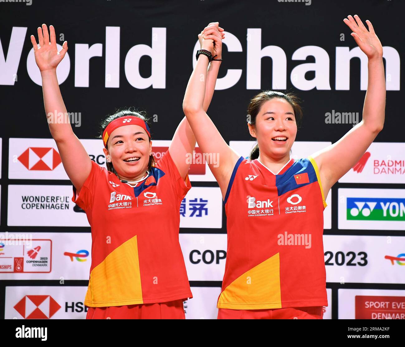 Copenhagen, Denmark. 27th Aug, 2023. Chen Qingchen (L)/Jia Yifan of ...