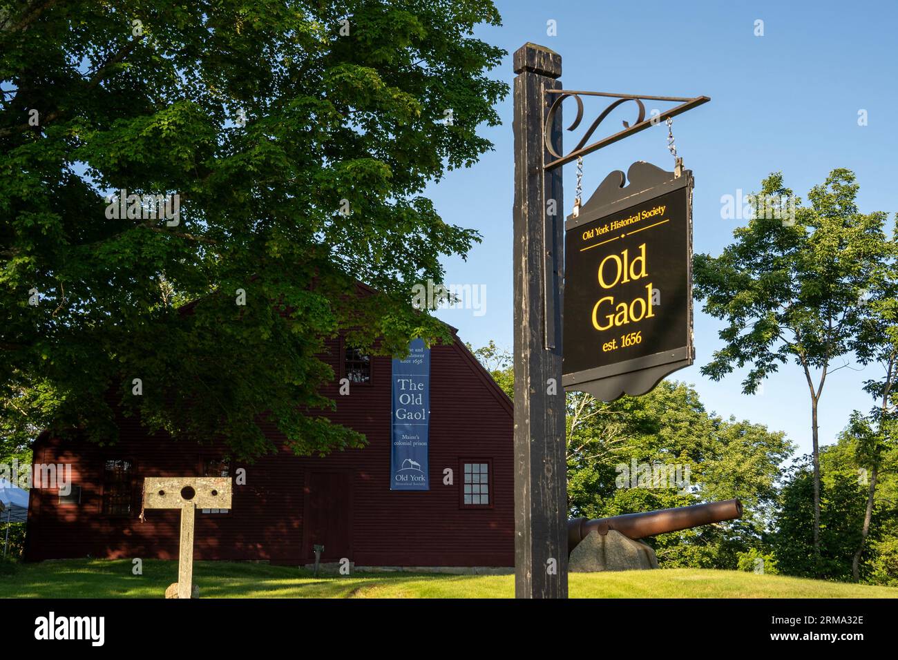 Old gaol building sign old historical society jail prison hi-res stock ...