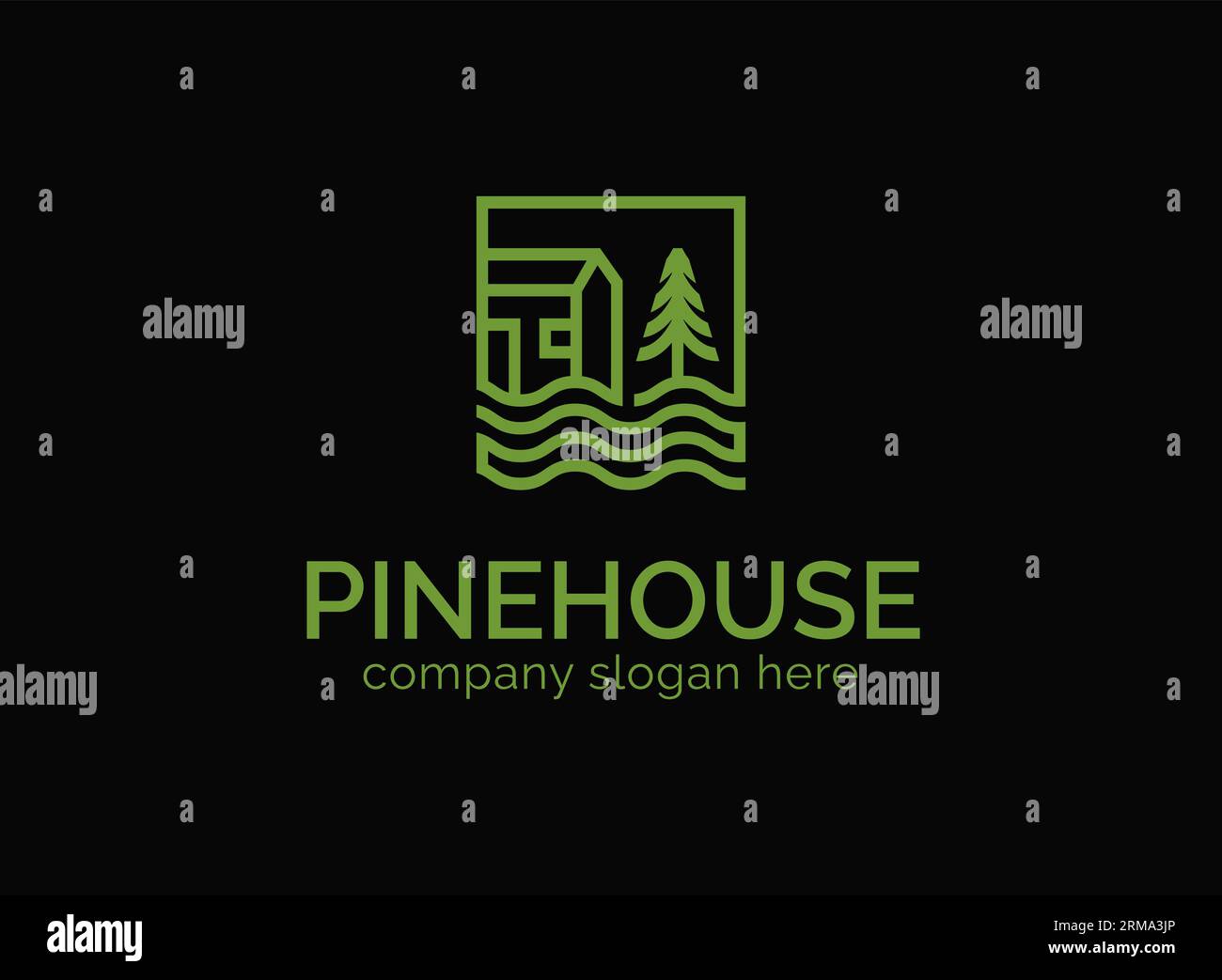 Introducing the Pine House Camping Adventure Logo, the perfect addition ...