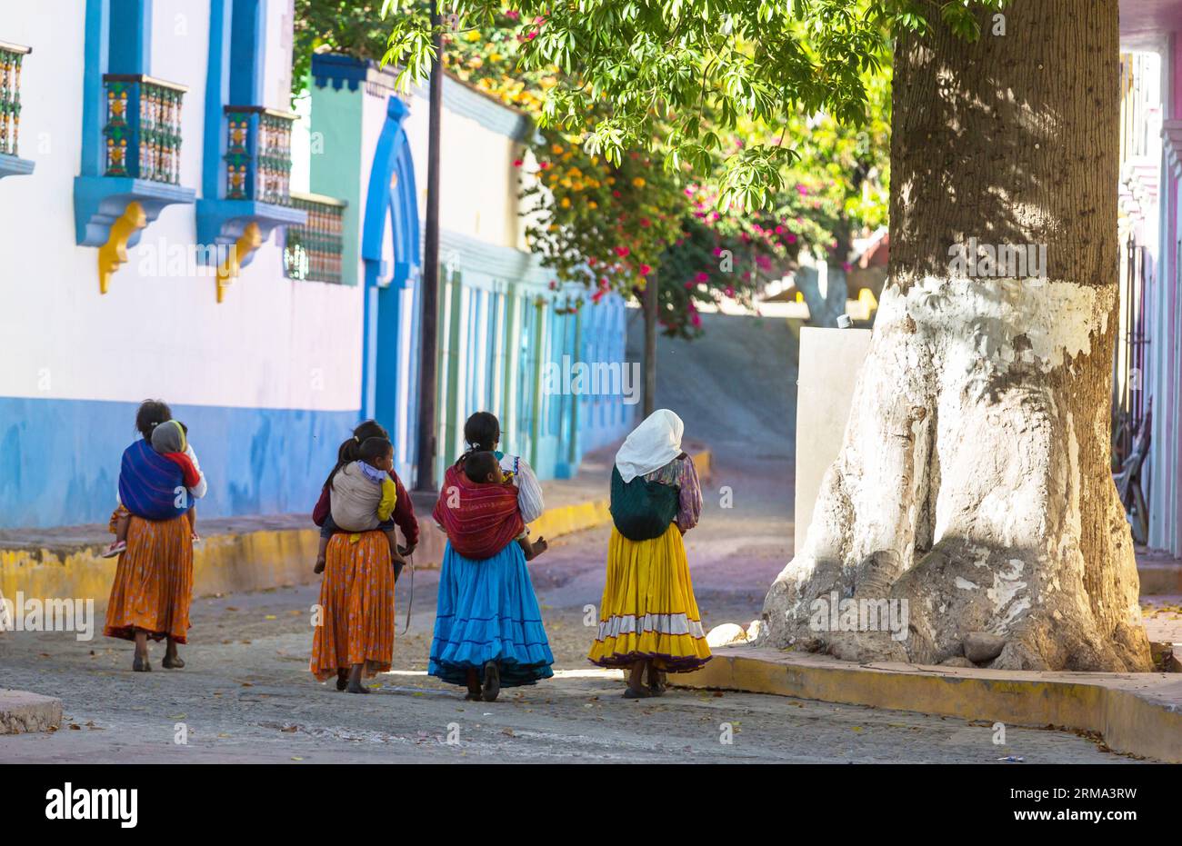 Local indian people in pueblo magico Batopilas in Barrancas del Cobre ...