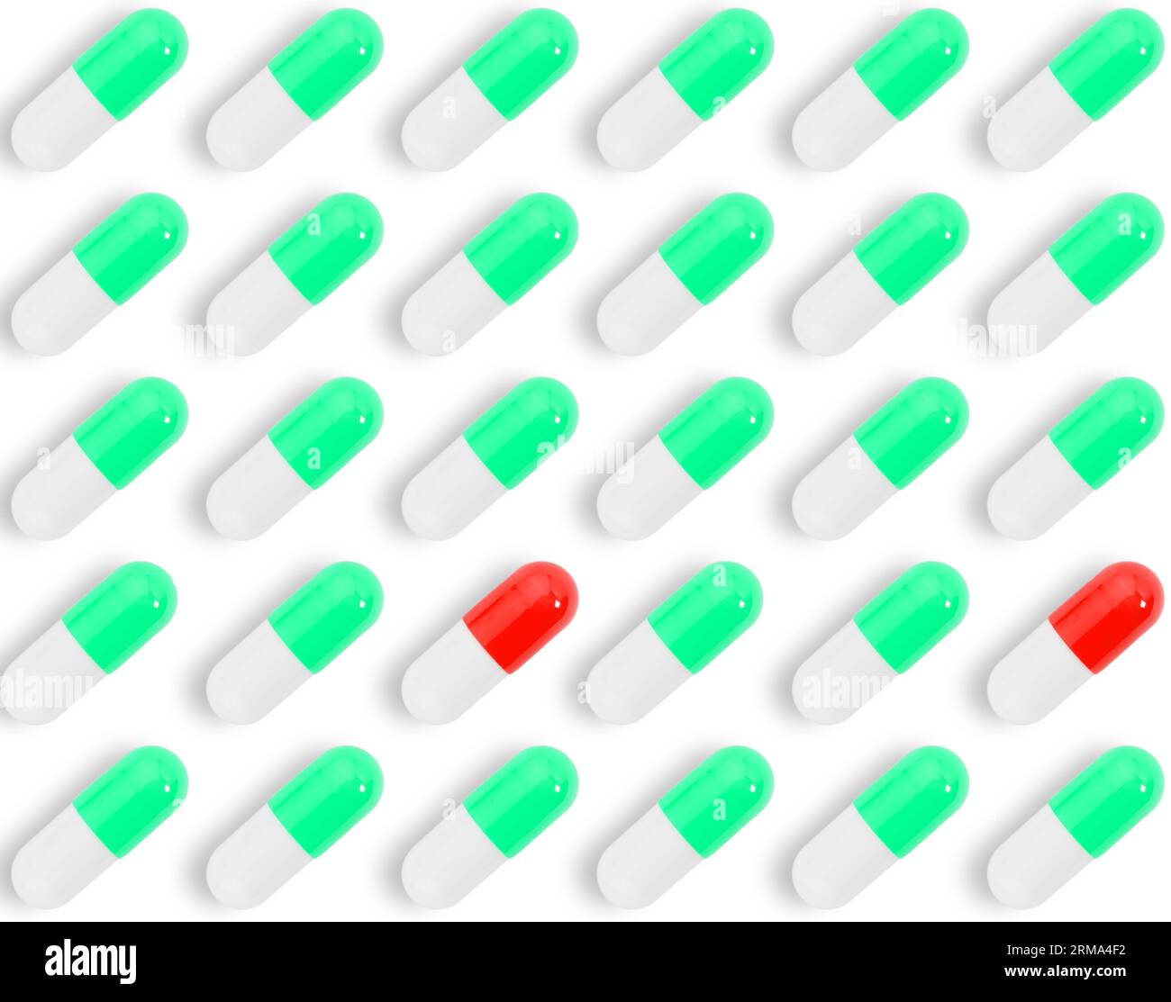 Seamless pattern of green pills on a white background. Pharmaceutical ...