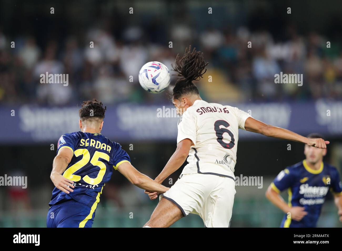 Werona, Italy. 26th Aug, 2023. Serdar Suat of Verona (L) and Chris ...