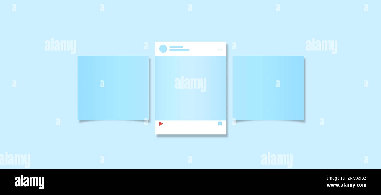 Mockup frame social media post template, post sticker template frame ...