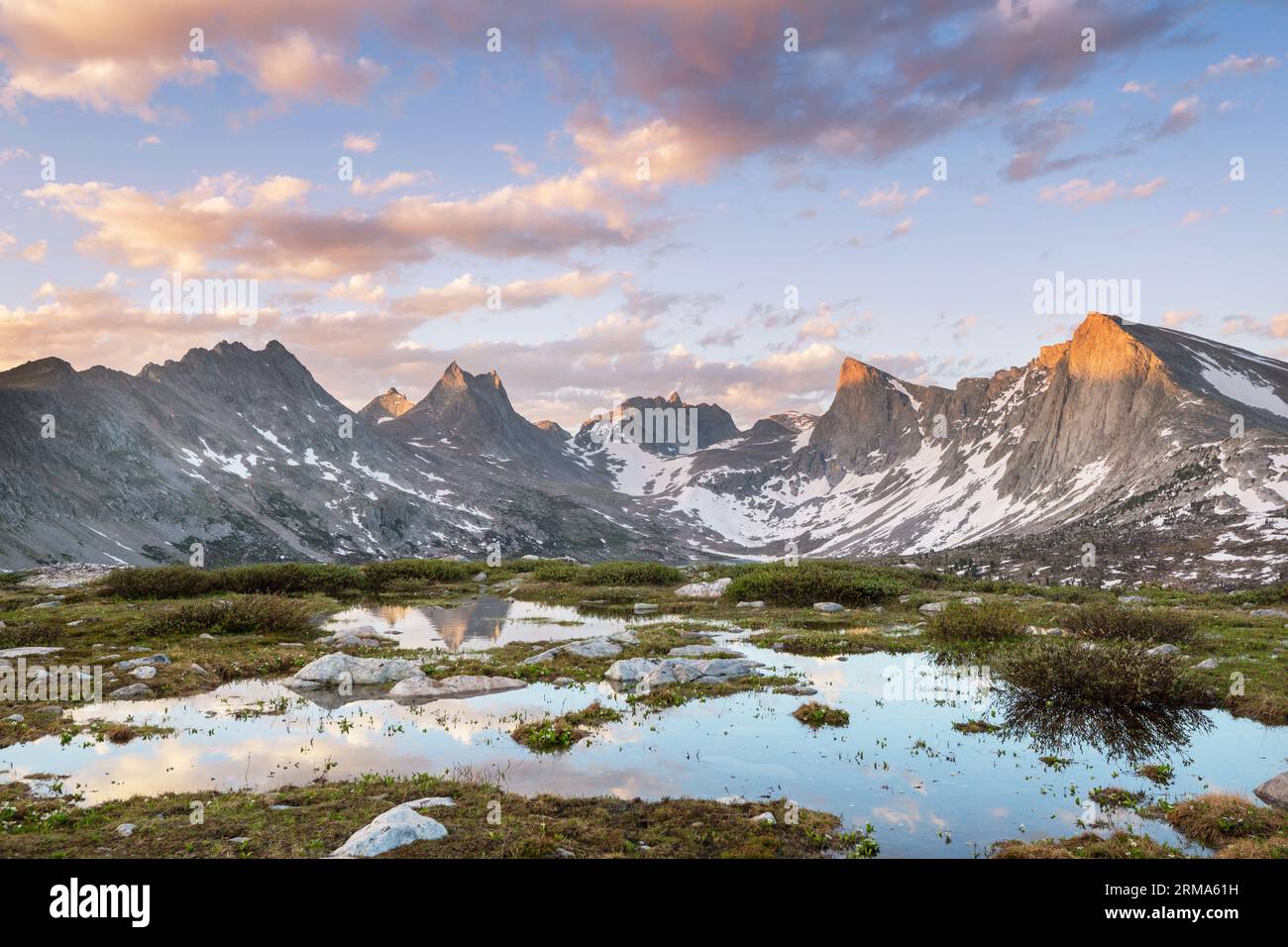 Beautiful mountain landscapes in Wind River Range in Wyoming, USA ...