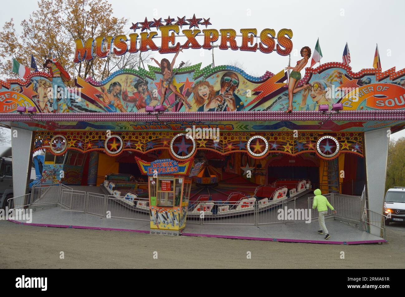 Music Express carousel at the fair in Lemgo Stock Photo - Alamy