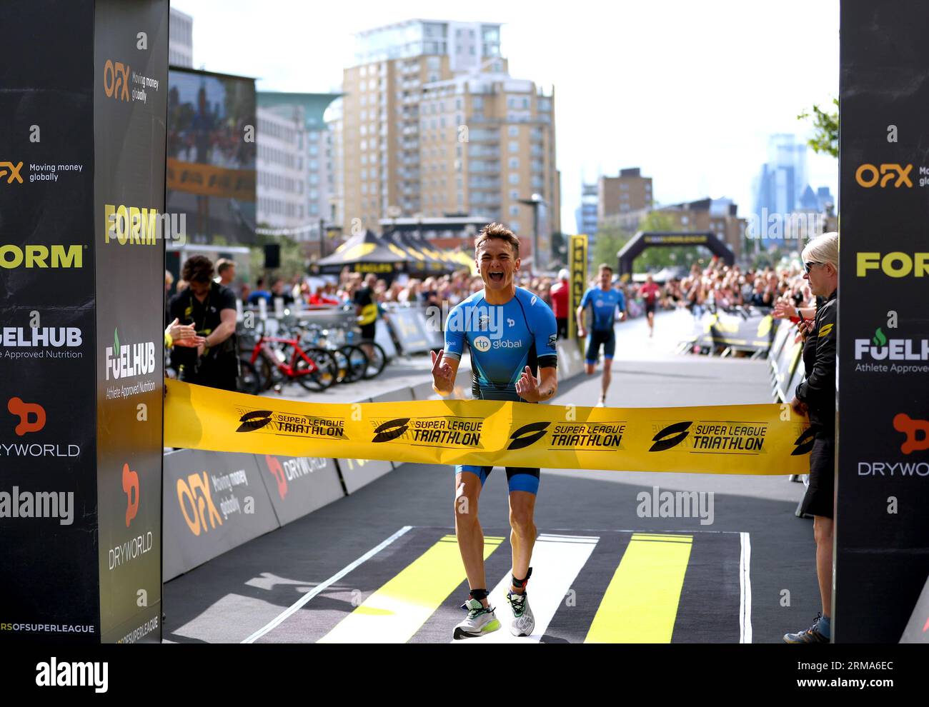 Alex Yee wins the Men's Race during the 2023 Super League Triathlon ...