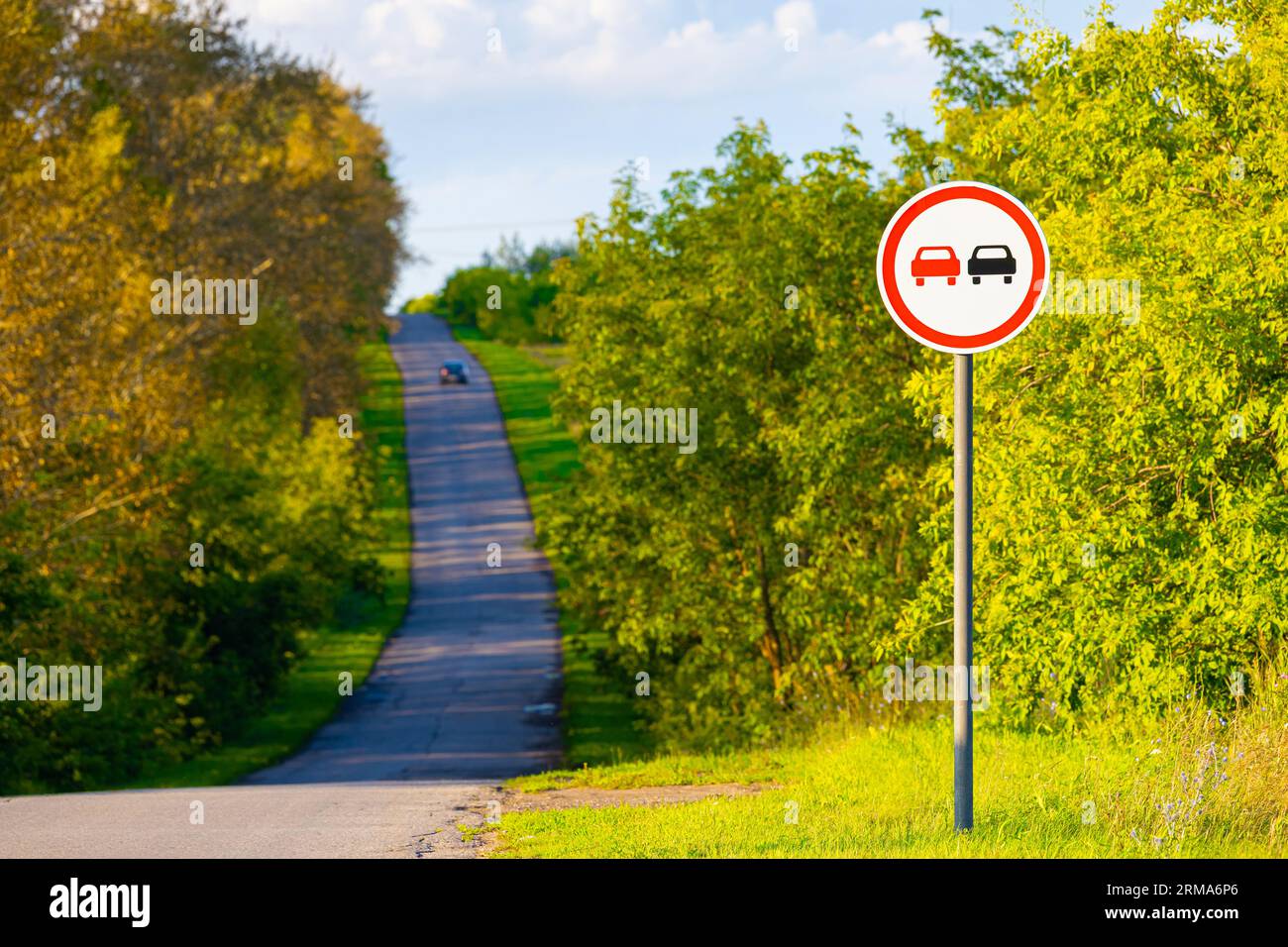 No Overtaking Road Sign