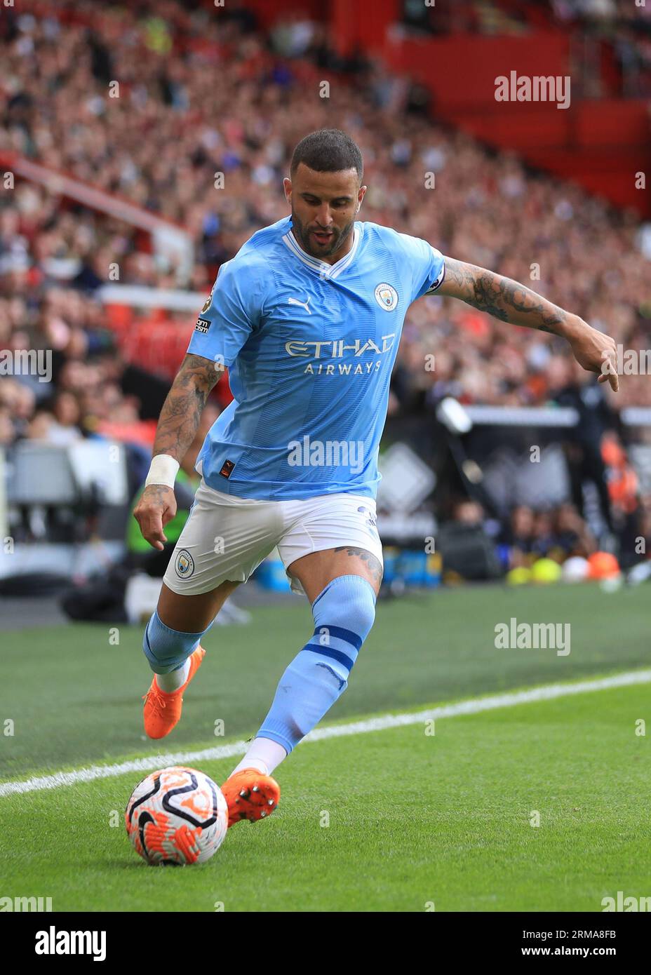 Manchester City's Kyle Walker in action during the Premier League match ...