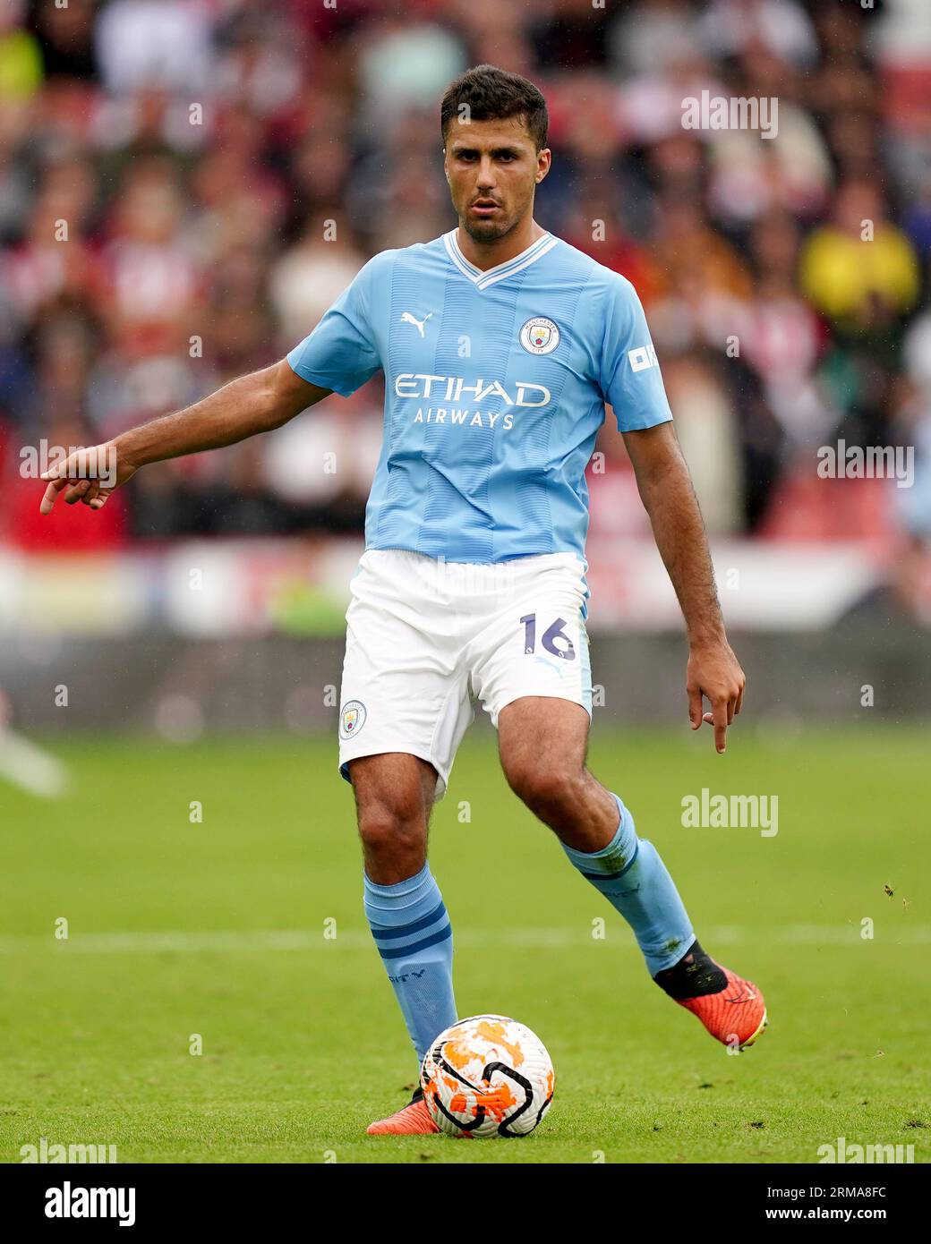 Manchester City's Rodri in action during the Premier League match at ...