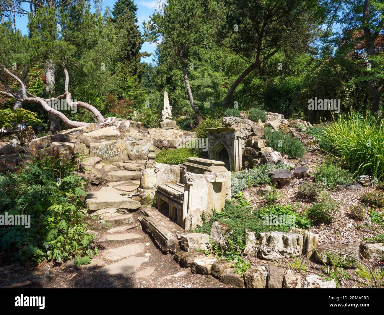 The rock garden Newby Hall gardens Stock Photo - Alamy