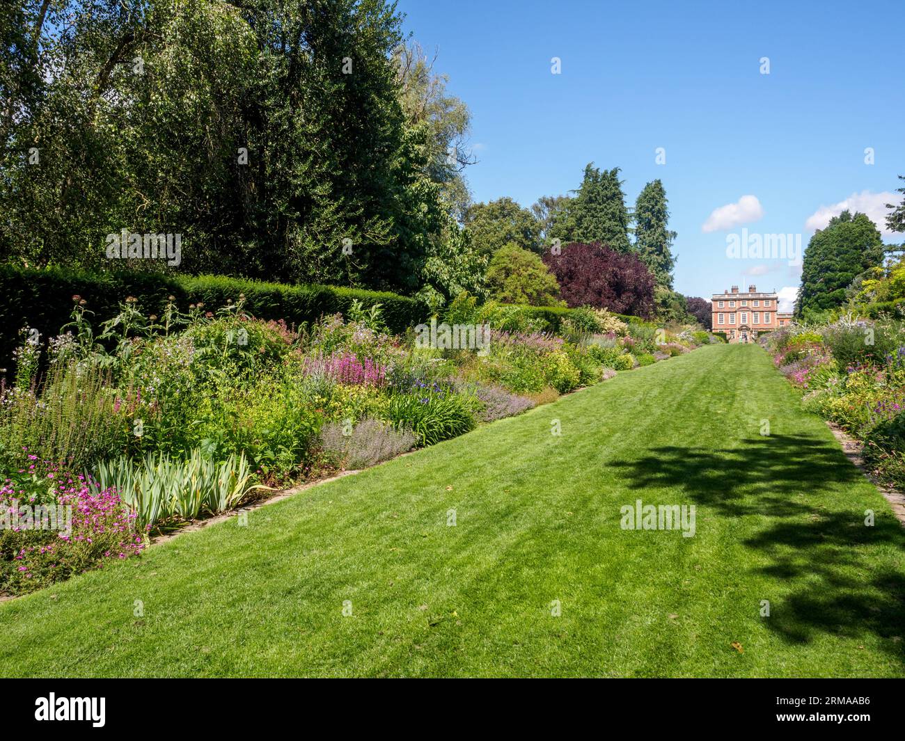 The long borders Newby Hall Stock Photo - Alamy