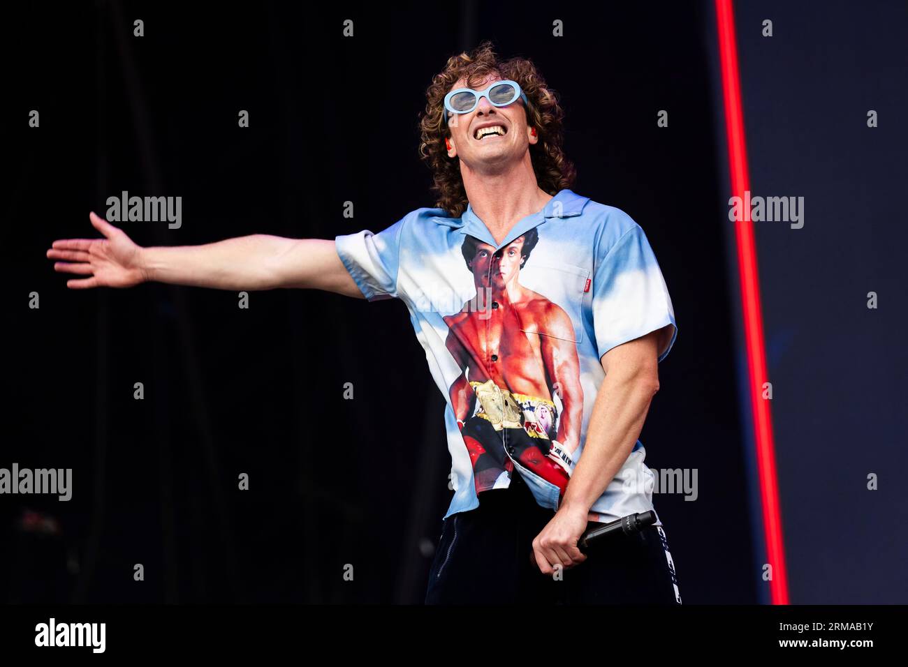 Rob Damiani of Don Broco performs at the Reading Music Festival ...