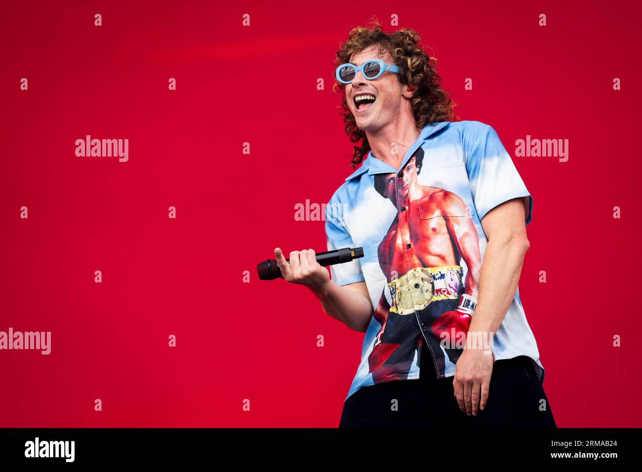 Rob Damiani of Don Broco performs at the Reading Music Festival ...