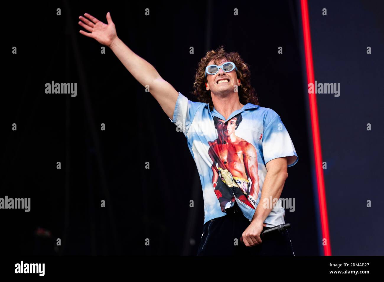 Rob Damiani of Don Broco performs at the Reading Music Festival ...