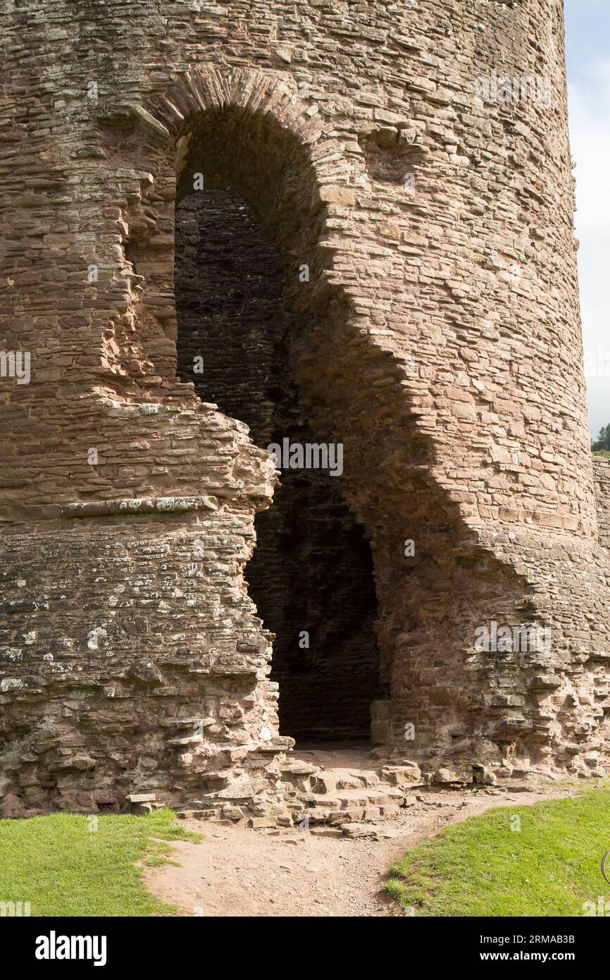 Skenfrith ruined Castle Monmouthshire Wales Stock Photo - Alamy
