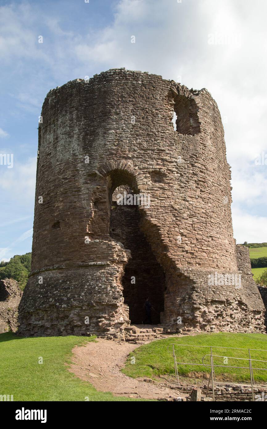 Skenfrith ruined Castle Monmouthshire Wales Stock Photo - Alamy