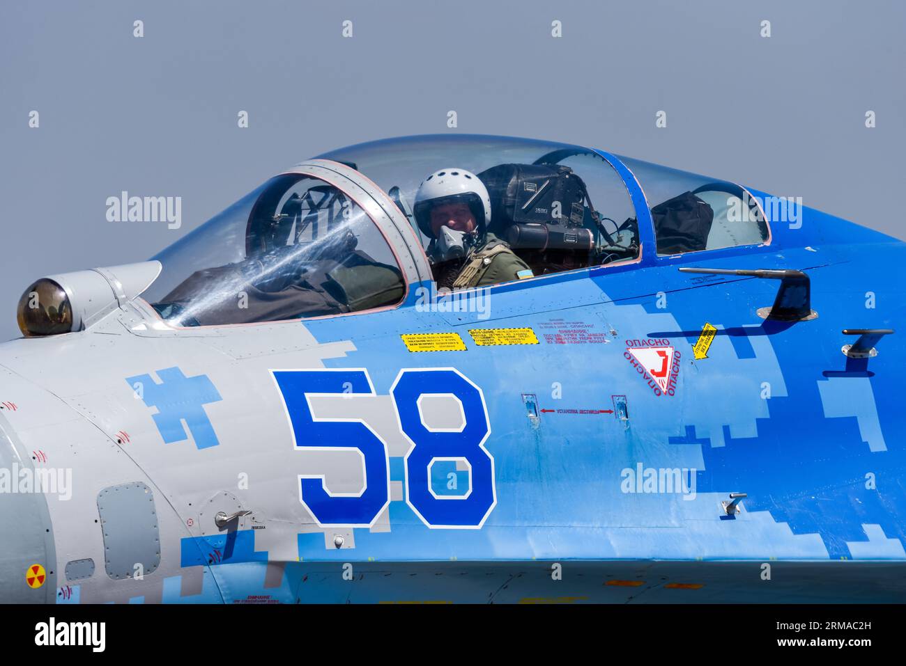 Colonel Oleksander Oksanchenko in Ukrainian Air Force Sukhoi Su-27 ...