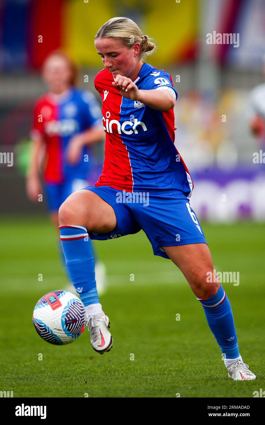 London, UK. 27th August, 2023. Aimee Everett (6 Crystal Palace) in ...