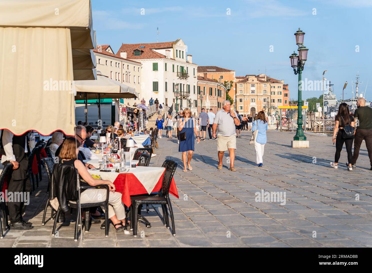 Venice, Italy - May 29 2023: Crowds of tourists strolling on the ...