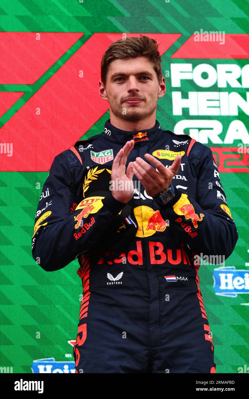 Zandvoort, Netherlands. 27th Aug, 2023. Race winner Max Verstappen (NLD ...