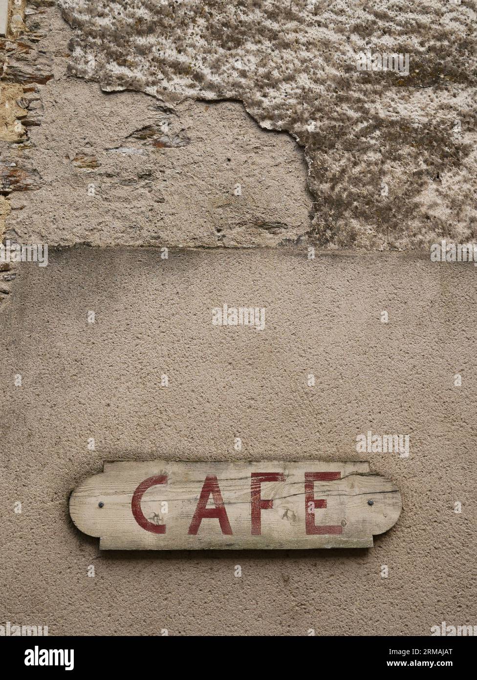 Retro French cafe sign on wall Stock Photo - Alamy