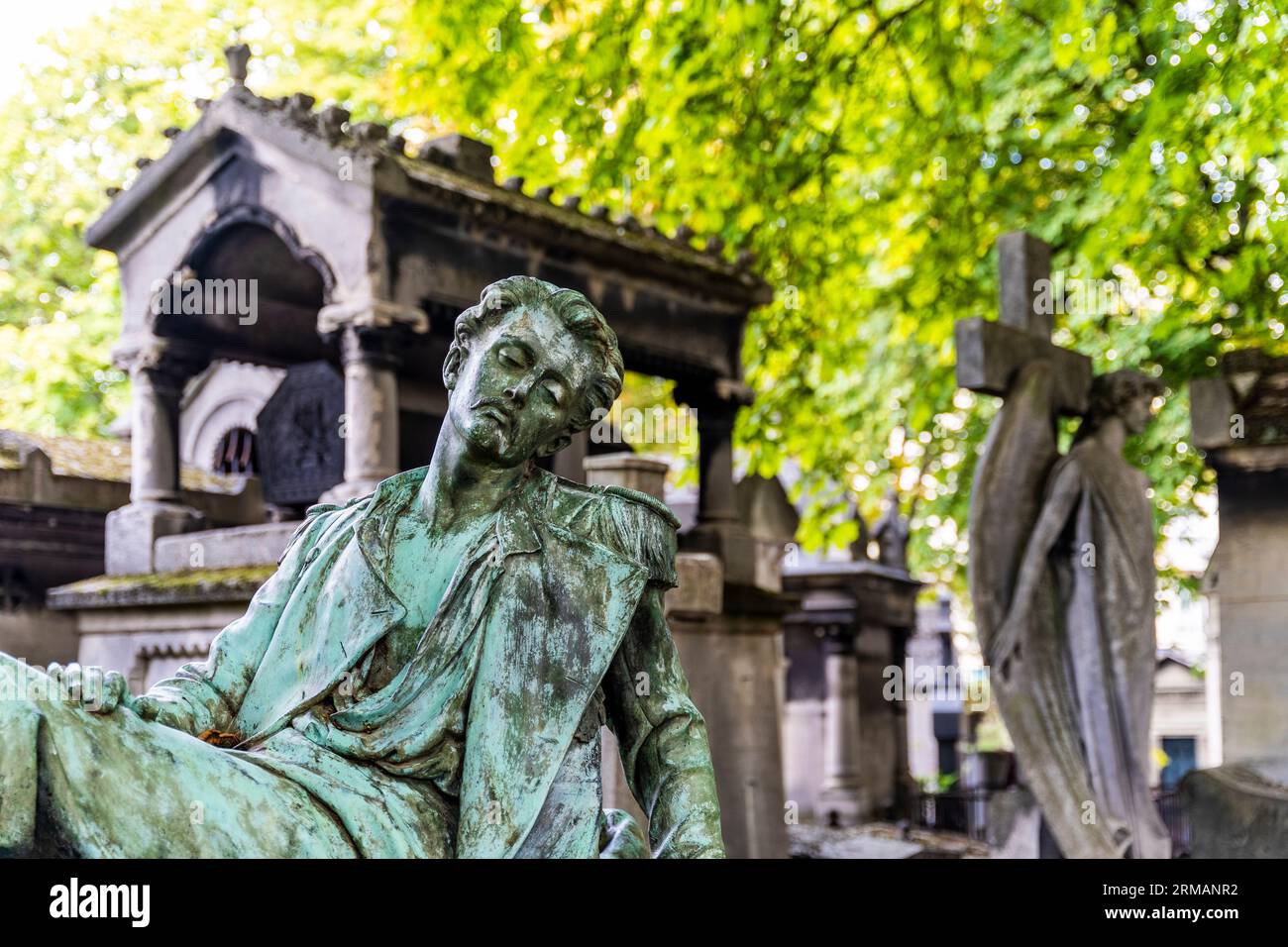 The monumental Montmartre Cemetery, built in early 19th century, in the ...
