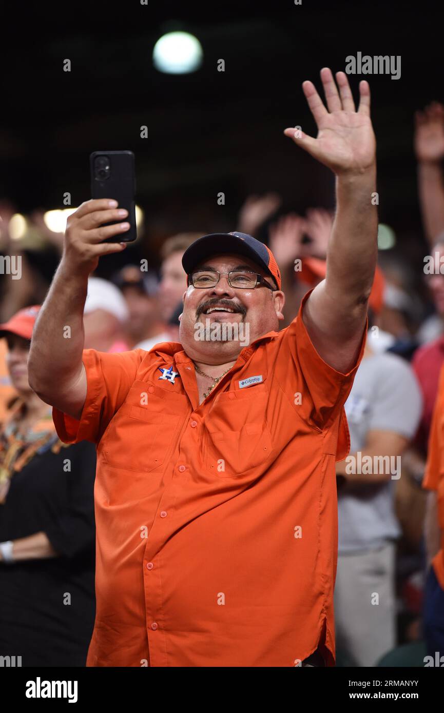 Astro fan sings along to the song ÒDeep In The Heart of TexasÓ during ...