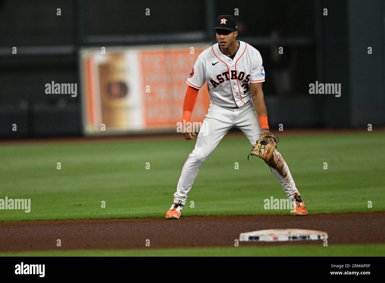 Houston Astros shortstop Jeremy Pena (3) in the seventh inning of the ...