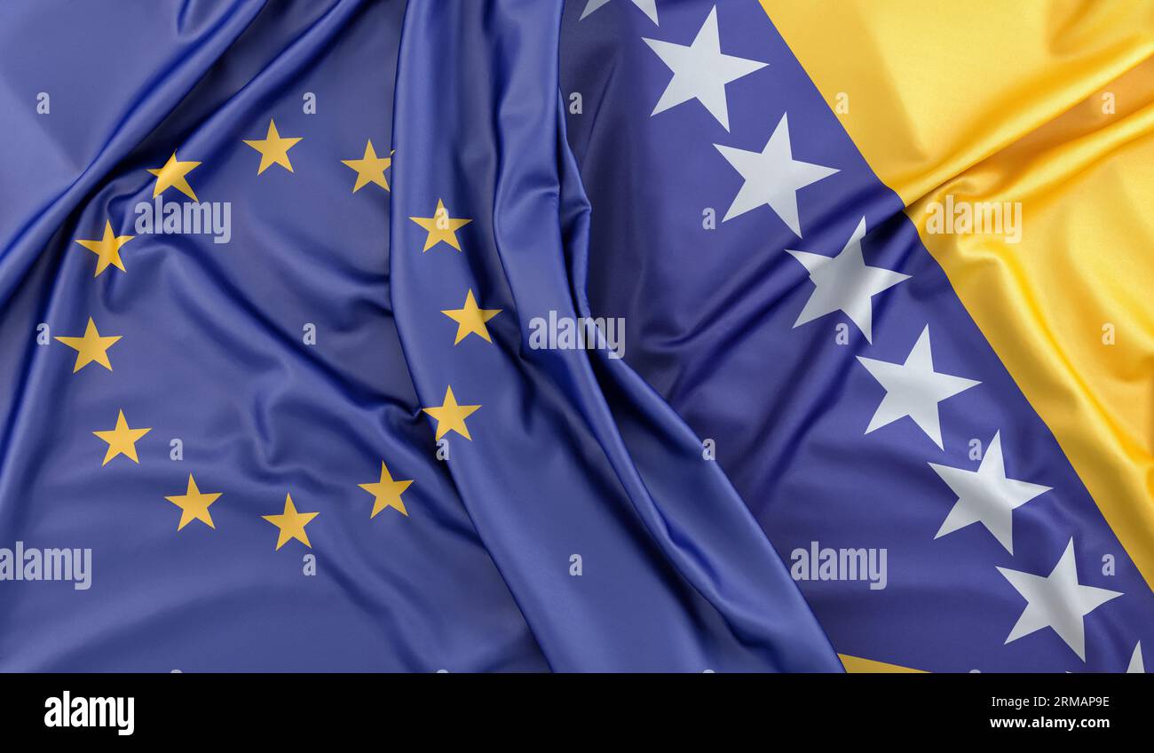 European union bosnia and herzegovina flag hi-res stock photography and ...