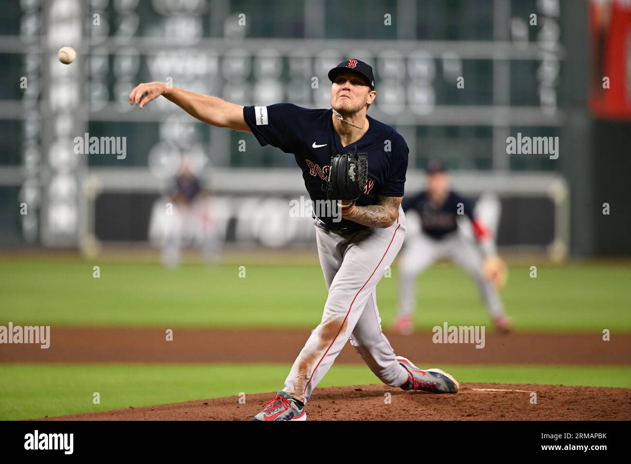 Boston Red Sox starting pitcher Tanner Houck (89) in the fifth inning ...