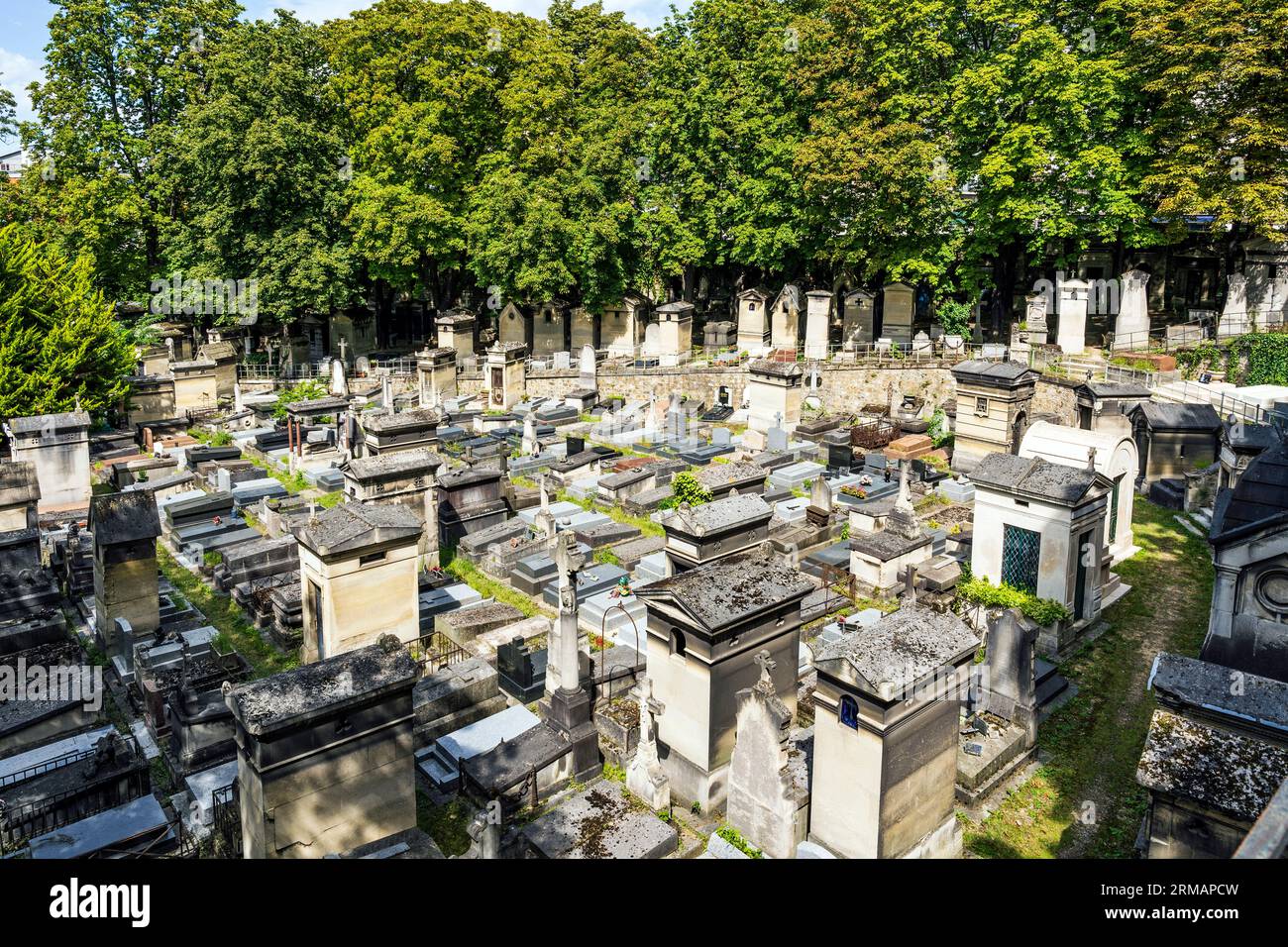 The monumental Montmartre Cemetery, built in early 19th century, in the ...