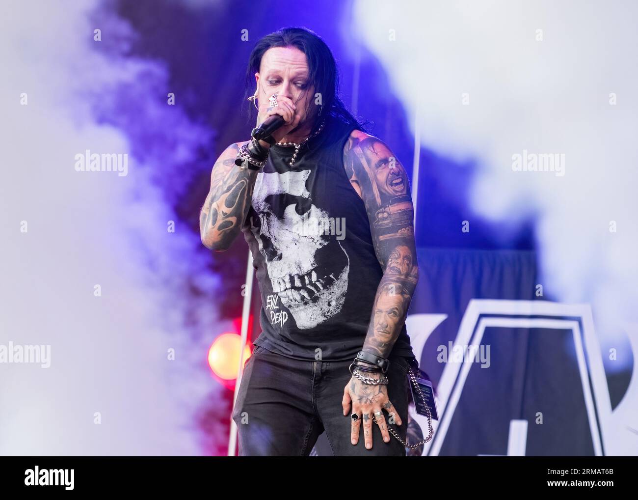 Newark, United Kingdom. 26 August 2023, Pictured South of Salem singer ...