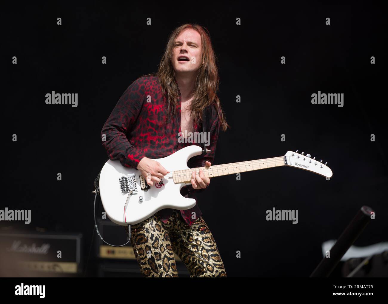 Newark, United Kingdom. 26 August 2023, Pictured Deraps lead singer and ...