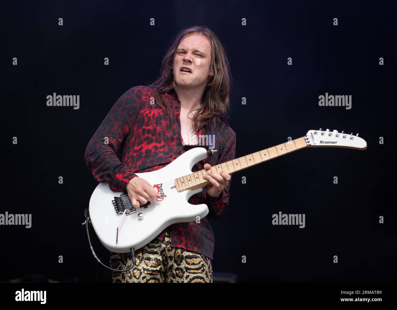 Newark, United Kingdom. 26 August 2023, Pictured Deraps lead singer and ...