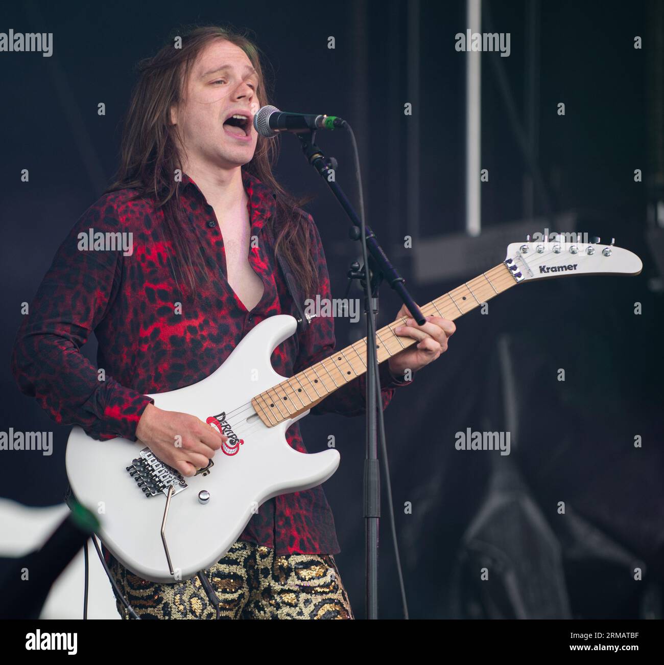 Newark, United Kingdom. 26 August 2023, Pictured Deraps lead singer and ...
