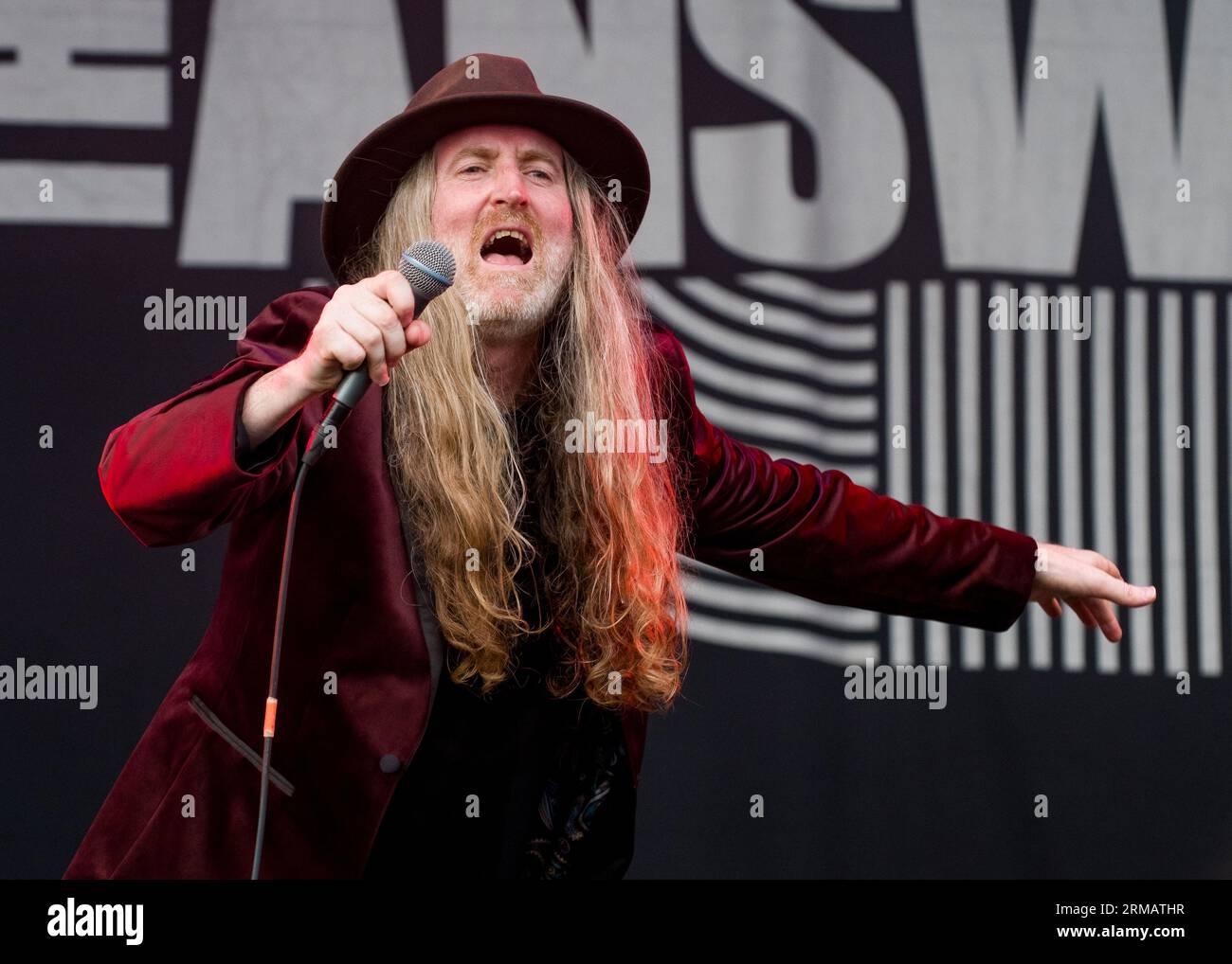 Newark, United Kingdom. 26 August 2023, Pictured The Answer Lead Singer ...