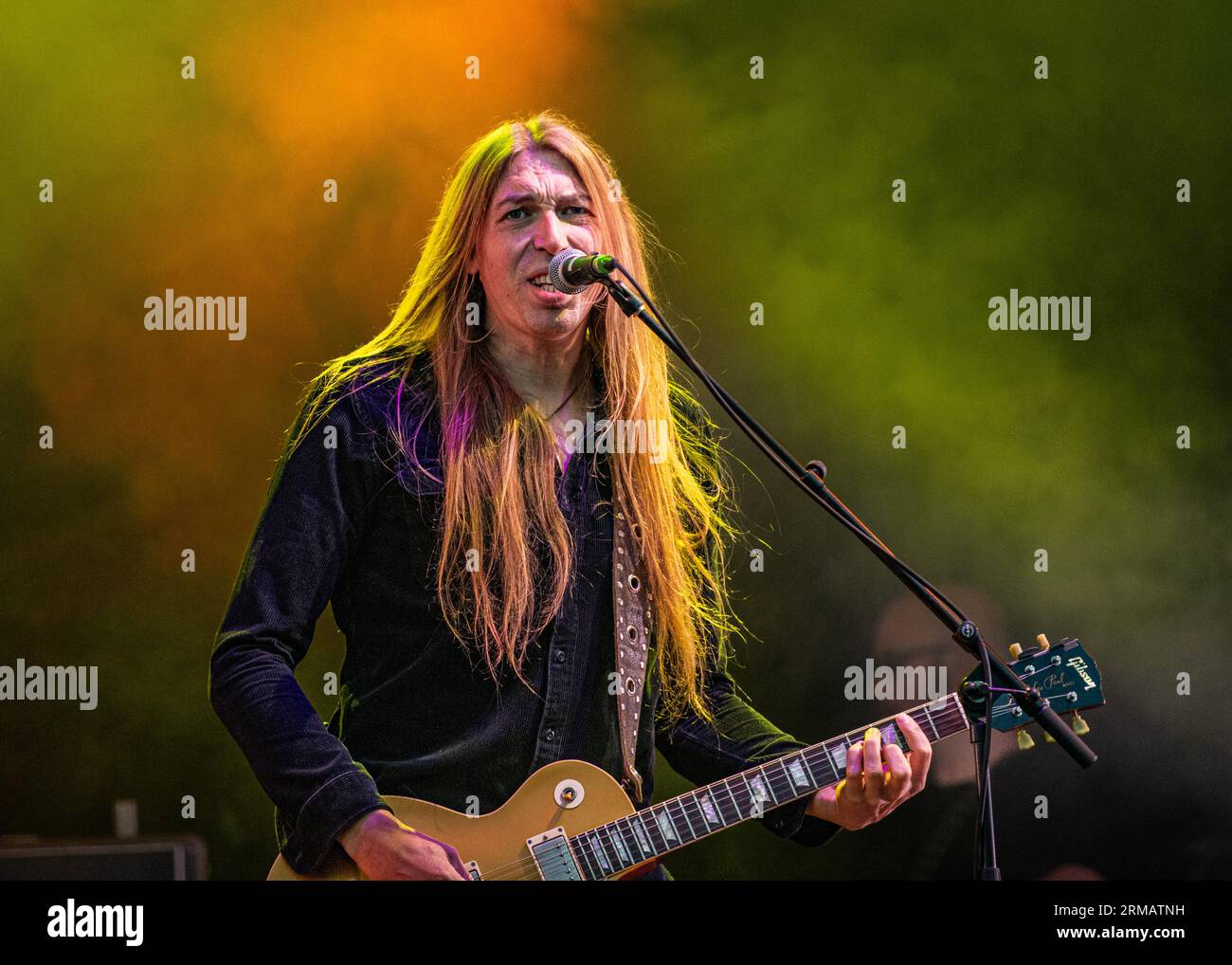 Black star riders guitaristsam wood stonedead hi-res stock photography ...