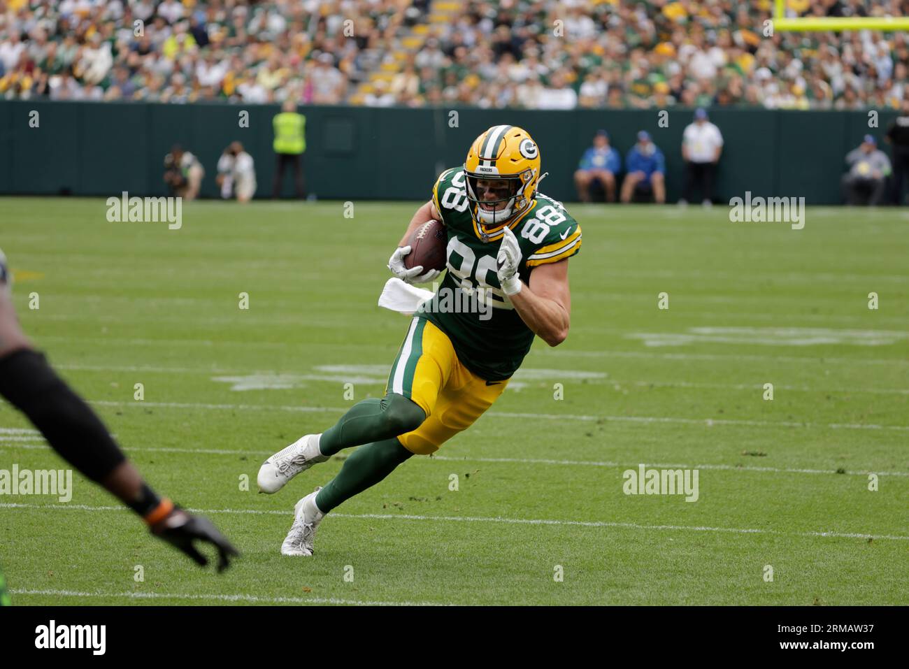 Green Bay Packers tight end Luke Musgrave (88) a preseason NFL football ...