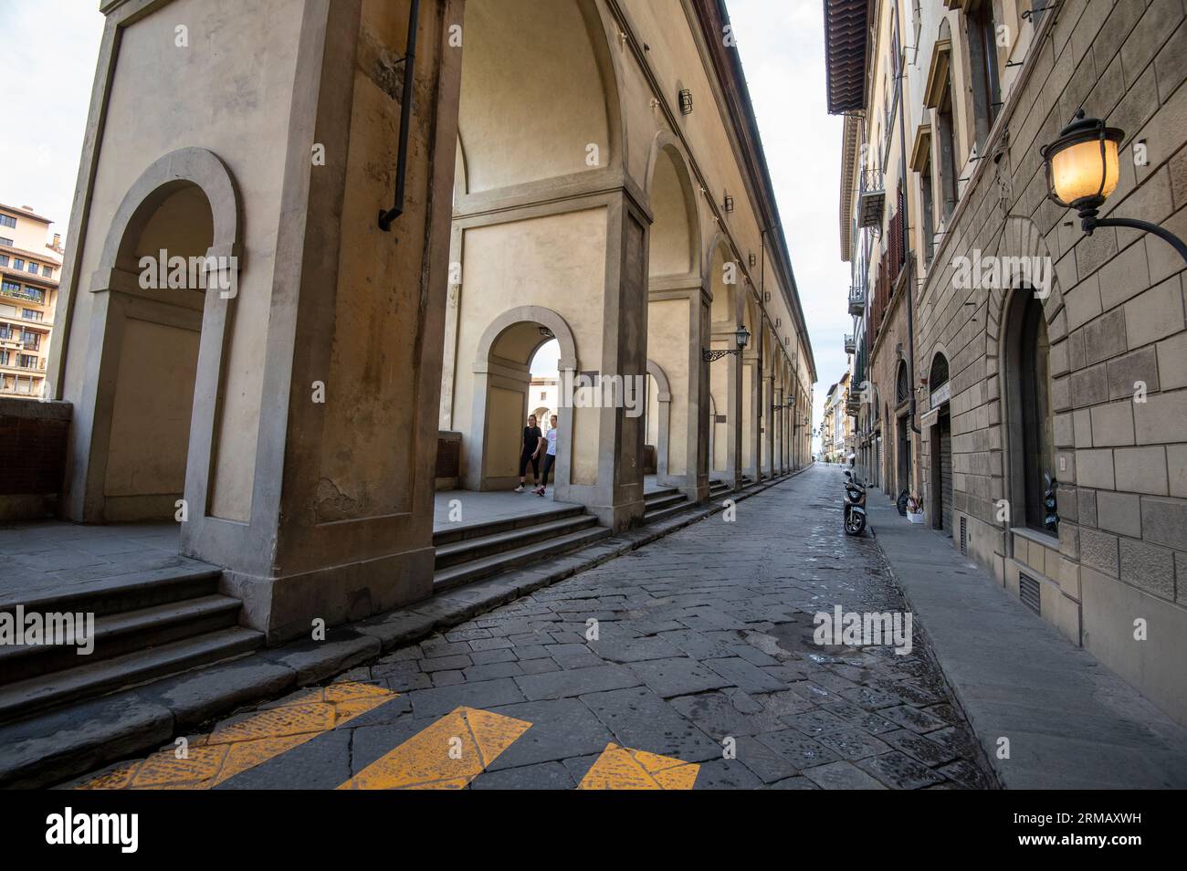 Lungarno degli Archibusier, (Vasari Corridor) of Renaissance ...