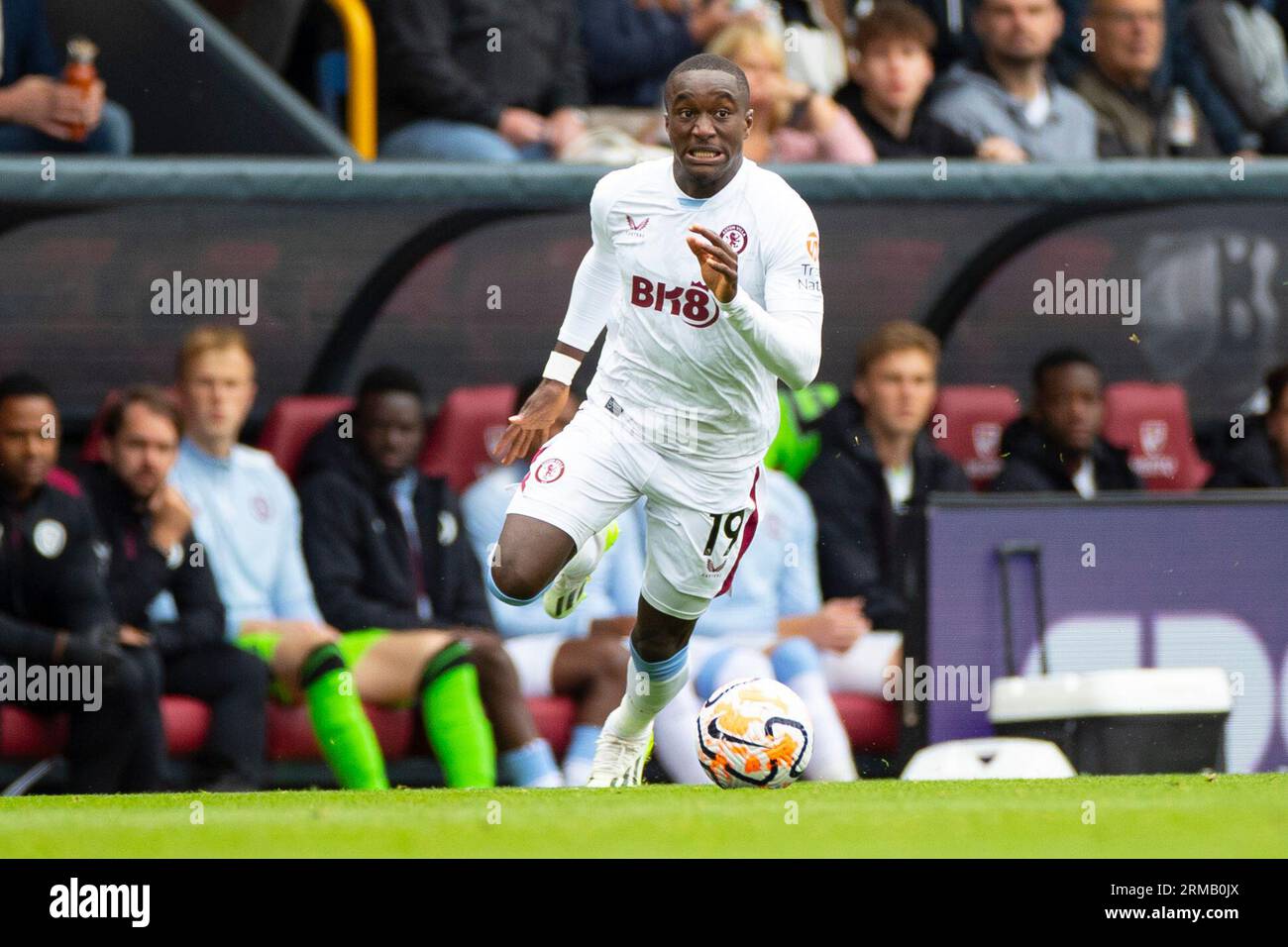 Moussa Diaby #19 of Aston Villa in action Moussa Diaby #19 of Aston ...