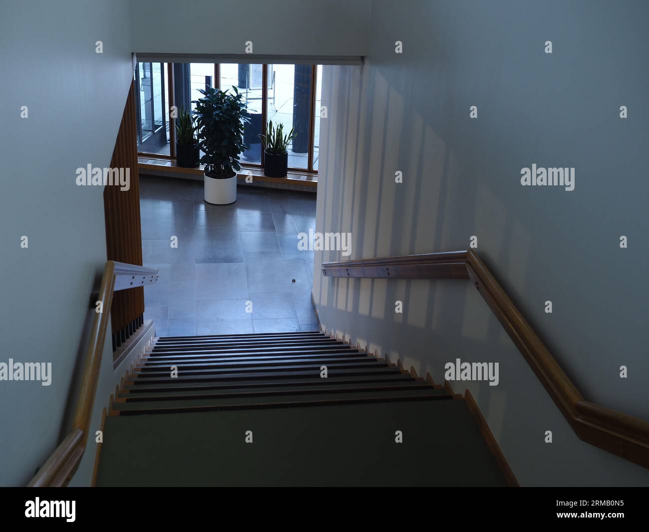 Staircase of Otaniemi University Library Stock Photo - Alamy