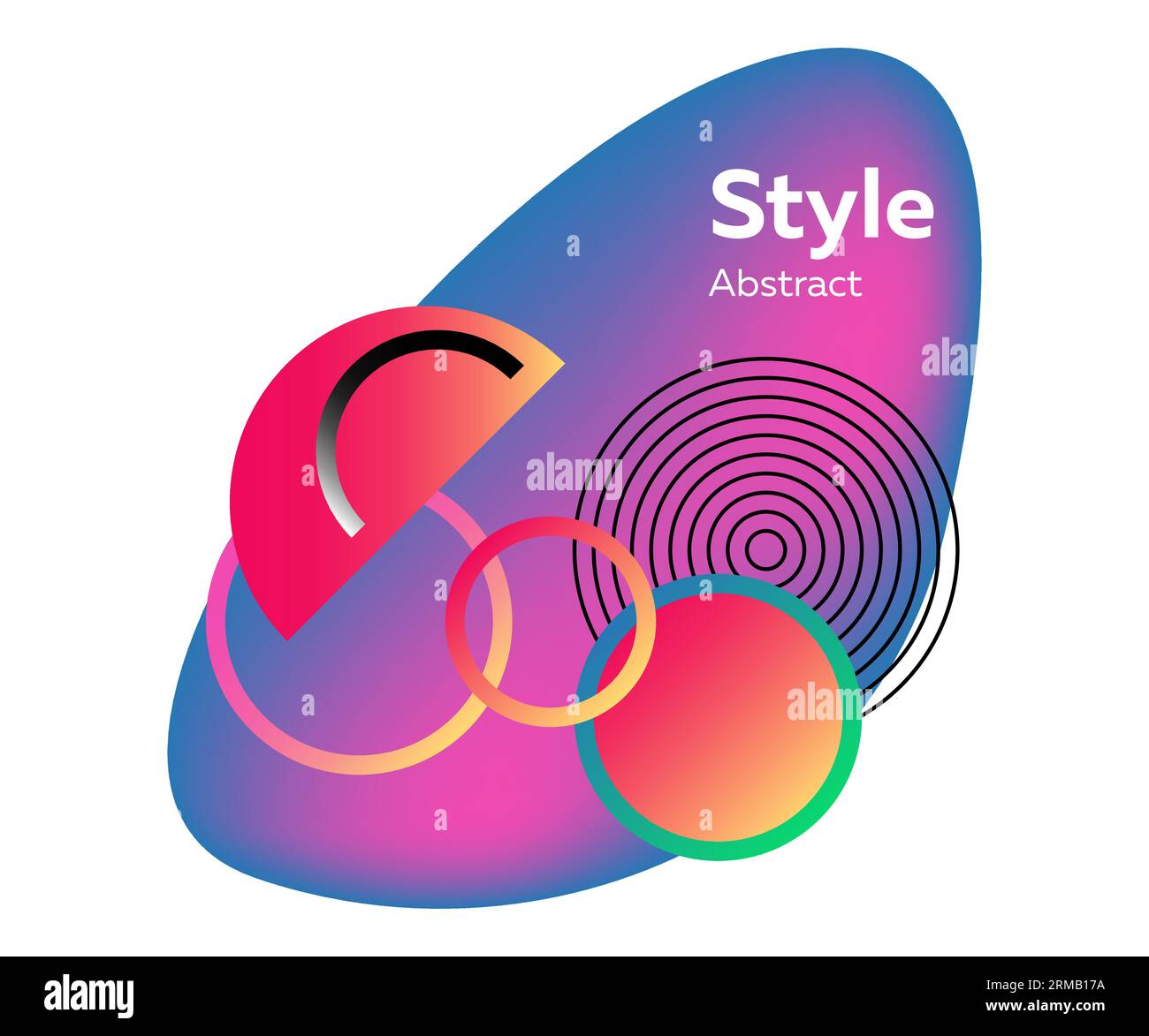 Abstract graphic element. Flowing liquid shapes, wavy lines Stock ...
