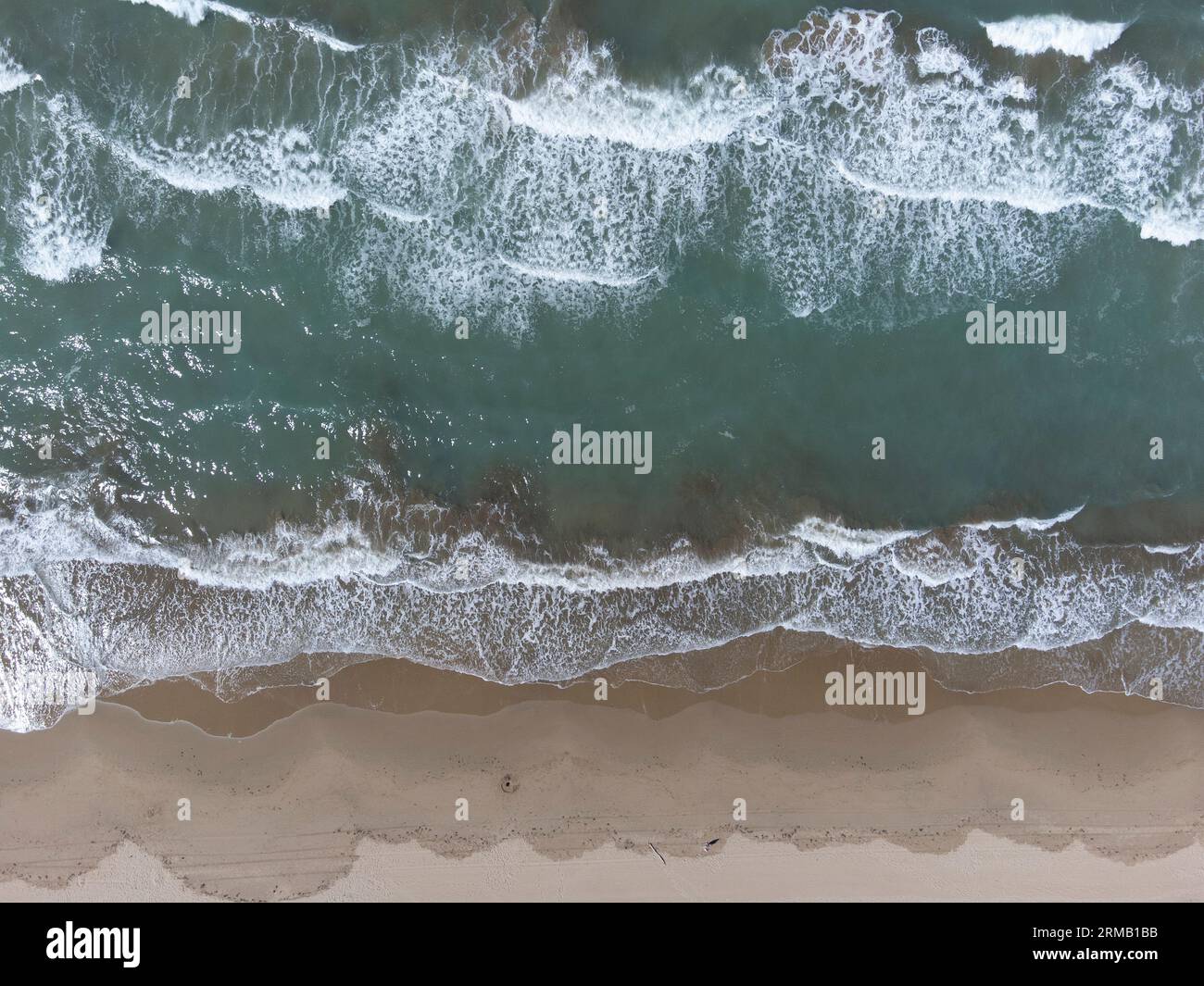 Varano lake, Apulia, Italy. Aerial overview of the lake and the sea ...