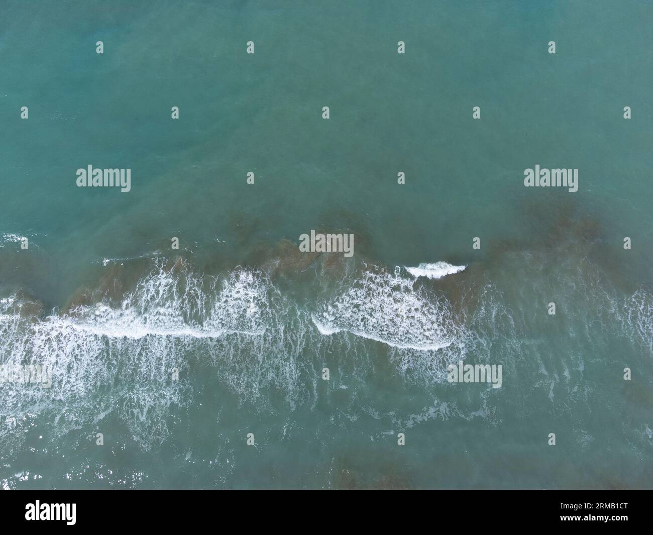 Varano lake, Apulia, Italy. Aerial overview of the lake and the sea ...