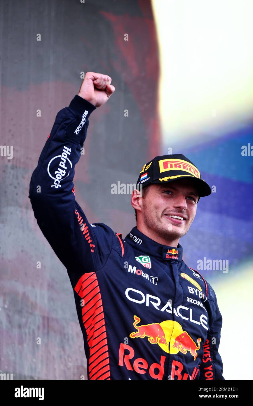 Zandvoort, Netherlands. 27th Aug, 2023. Race winner Max Verstappen (NLD ...